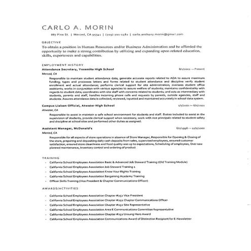Carlo's Resume | PDF