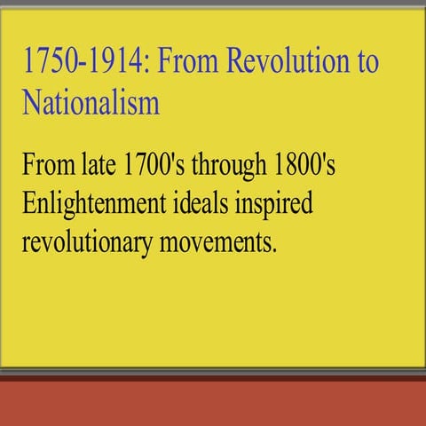 1750 1914 Summary | PPT