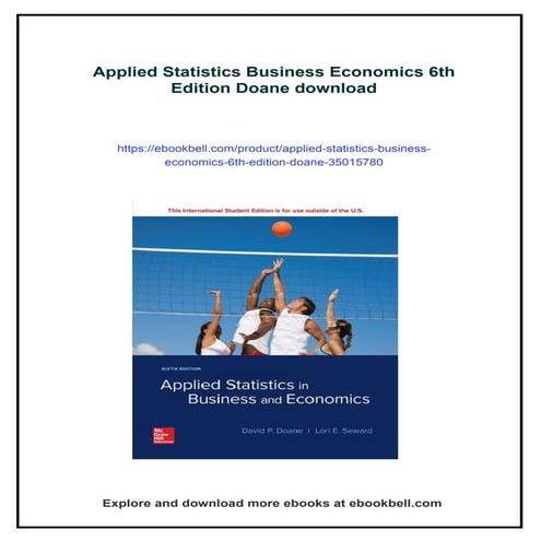 Applied Statistics Business Economics 6th Edition Doane | PDF