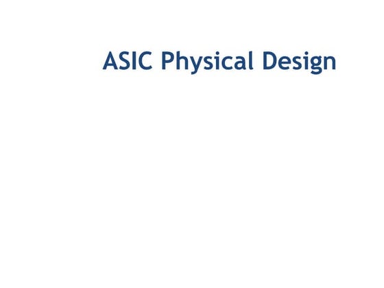 Inputs of physical design | ODP