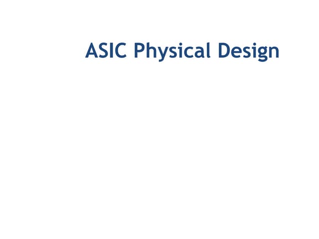 Input files for Physical Design -> Lef and tf file | PDF