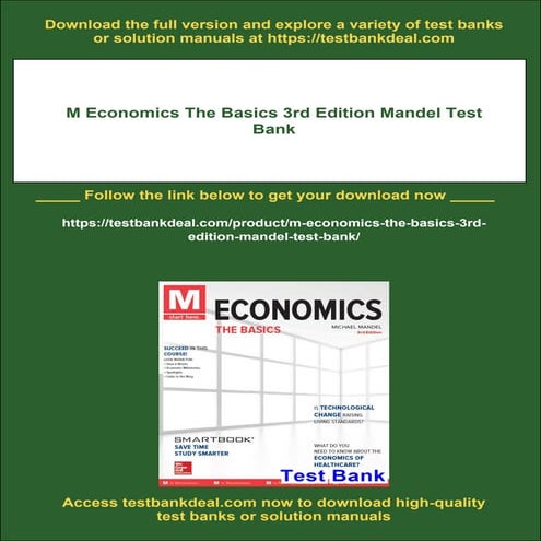M Economics The Basics 3rd Edition Mandel Test Bank | PDF