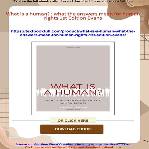 What is a human? : what the answers mean for human rights 1st Edition ...