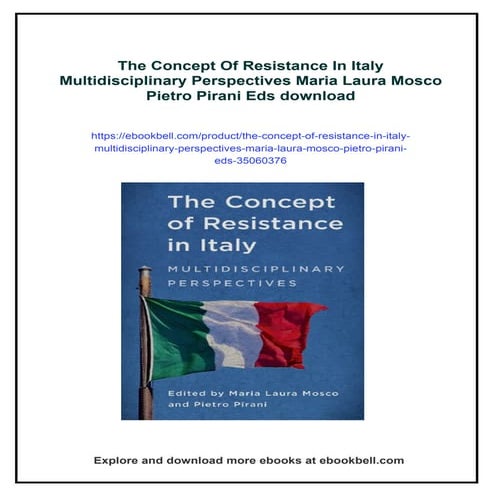 The Concept Of Resistance In Italy Multidisciplinary Perspectives Maria ...