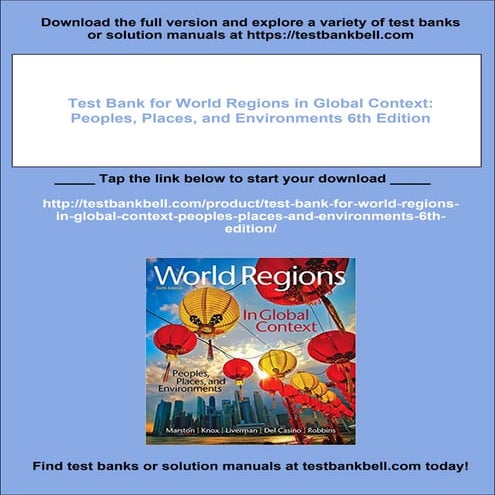 Test Bank for World Regions in Global Context: Peoples, Places, and ...