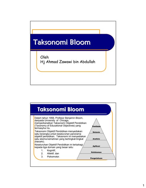 ARAS PENILAIAN (TAKSONOMI BLOOM) | PPTX