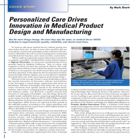 Personalized Care Drives Medical Product Innovation_D2P_Feb15 | PDF