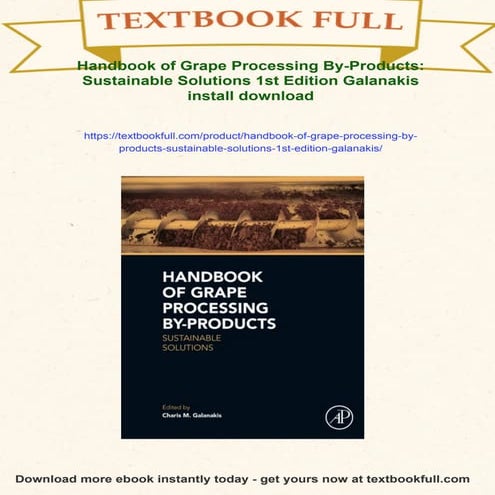 Handbook of Grape Processing By-Products: Sustainable Solutions 1st Edition Galanakis | PDF