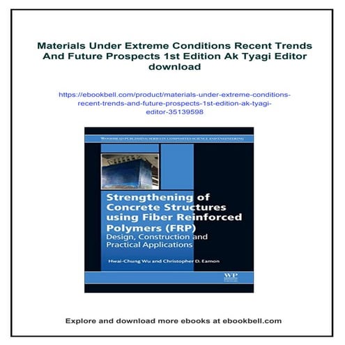 Materials Under Extreme Conditions Recent Trends And Future Prospects ...