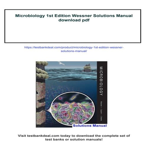 Microbiology 1st Edition Wessner Solutions Manual | PDF