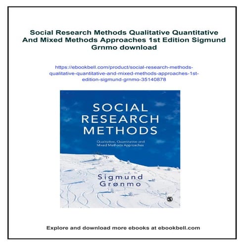 Social Research Methods Qualitative Quantitative And Mixed Methods ...