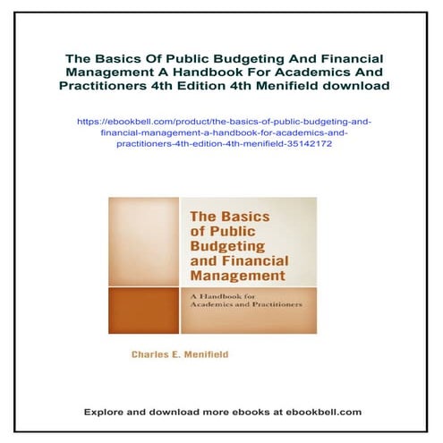 The Basics Of Public Budgeting And Financial Management A Handbook For ...