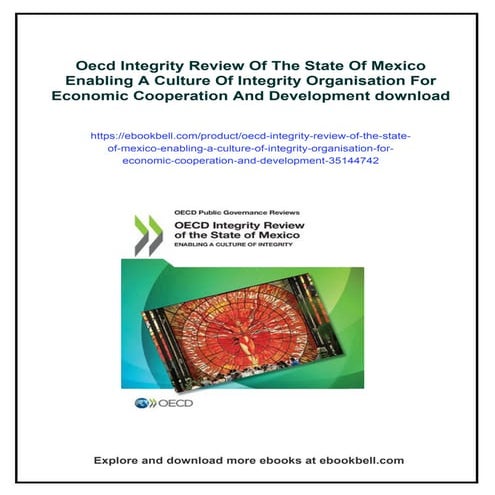 Oecd Integrity Review Of The State Of Mexico Enabling A Culture Of ...