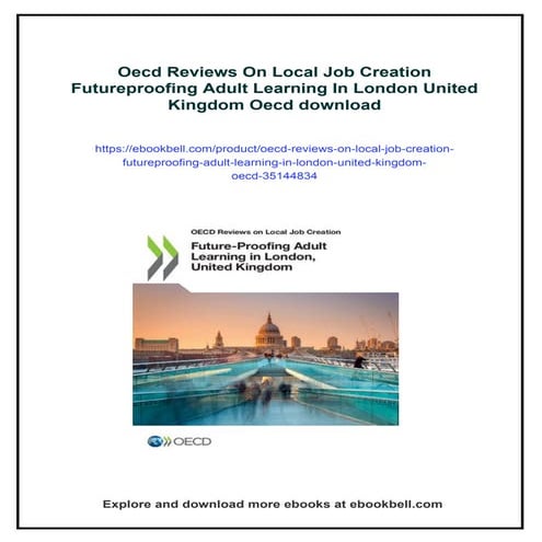 Oecd Reviews On Local Job Creation Futureproofing Adult Learning In ...