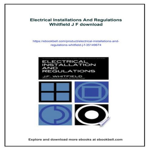 Electrical Installations And Regulations Whitfield J F | PDF