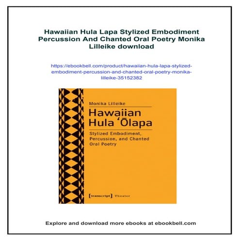 Hawaiian Hula Lapa Stylized Embodiment Percussion And Chanted Oral ...
