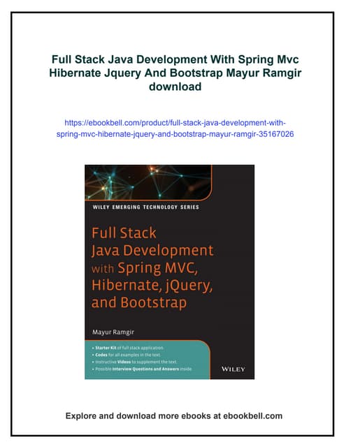 Full Stack Java Development With Spring Mvc Hibernate Jquery And