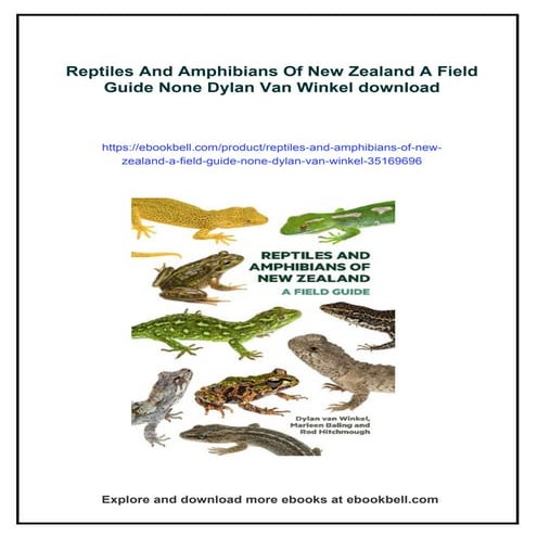 Reptiles And Amphibians Of New Zealand A Field Guide None Dylan Van ...