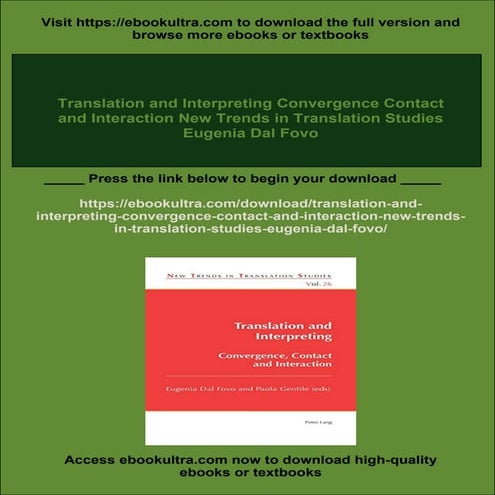 Translation and Interpreting Convergence Contact and Interaction New ...