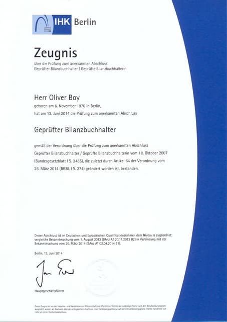 IHK-Zeugnis | PDF