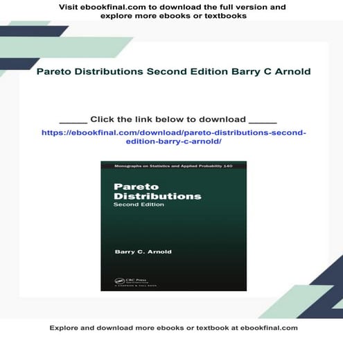 Pareto Distributions Second Edition Barry C Arnold | PDF