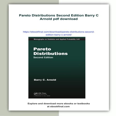 Pareto Distributions Second Edition Barry C Arnold | PDF