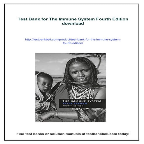 Test Bank for The Immune System Fourth Edition | PDF