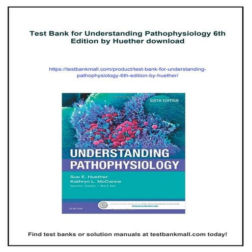 Test Bank for Understanding Pathophysiology 6th Edition by Huether | PDF