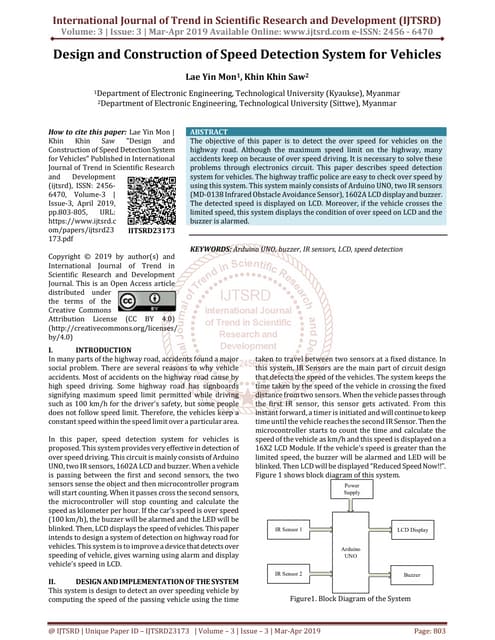 Speed checker for highways | DOCX