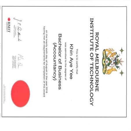 RMIT Certificate | PPT