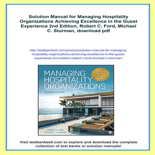 Book summary of hospitality management | DOCX