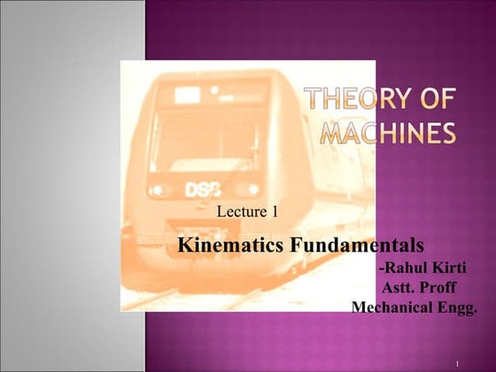 DEGREE OF FREEDOM OF A KINEMATIC MECHANISM | PPTX