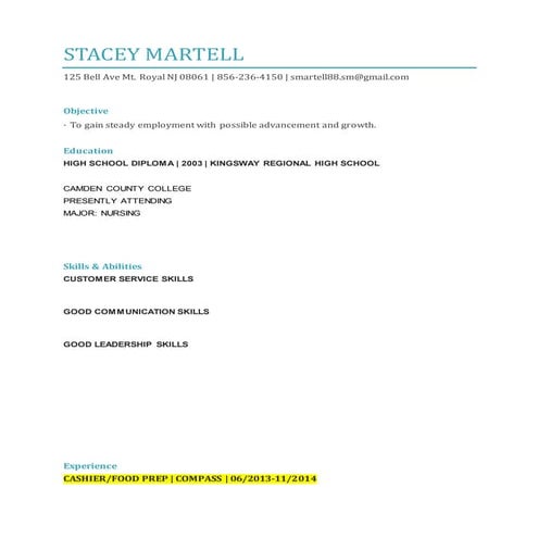 Michael Resume 2015 | DOC