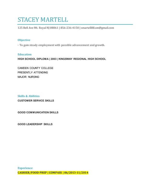 Kyrsten Carlson Resume 2 Chef | PDF