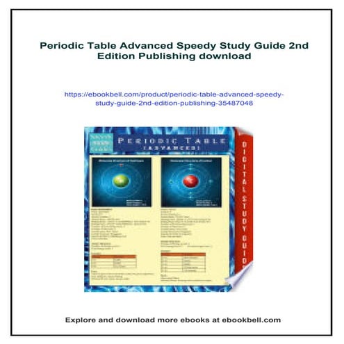 Periodic Table Advanced Speedy Study Guide 2nd Edition Publishing | PDF