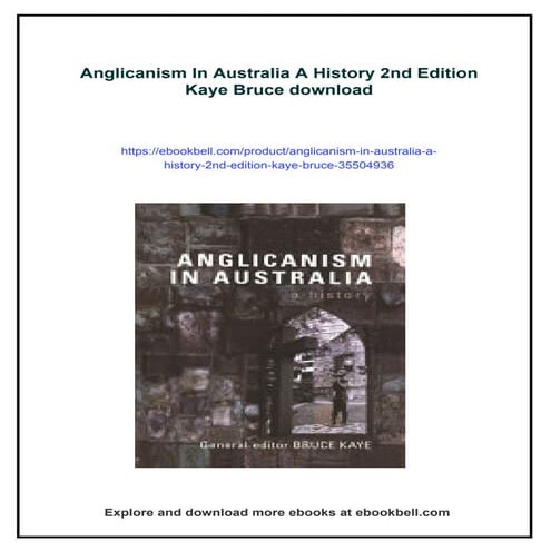 Anglicanism In Australia A History 2nd Edition Kaye Bruce | PDF