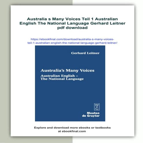 Australian English vs. Standard British English | PDF