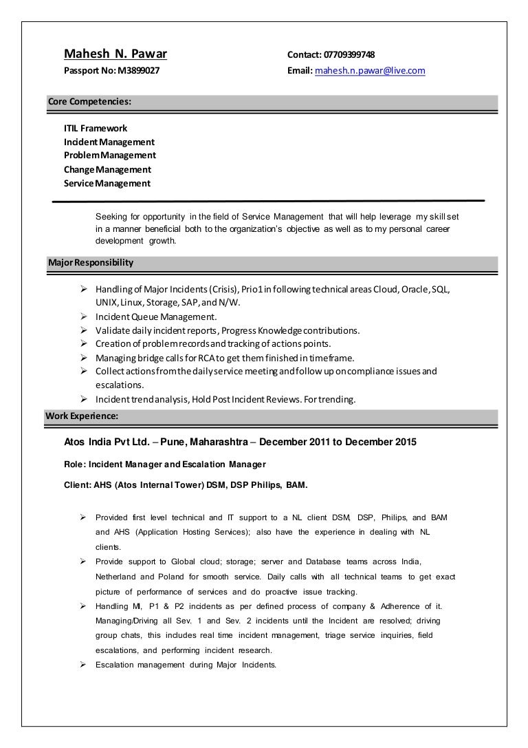 Mahesh Pawar Resume