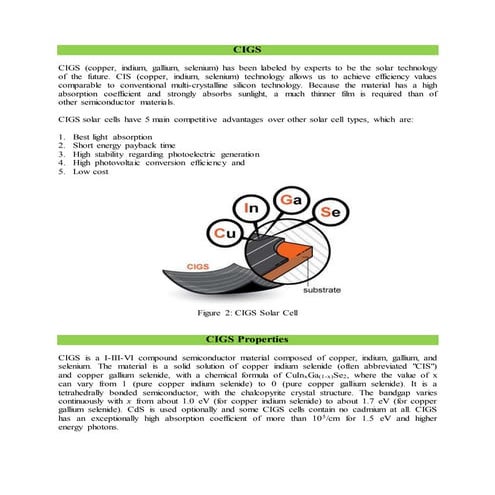 CIGS Solar Cell | DOCX