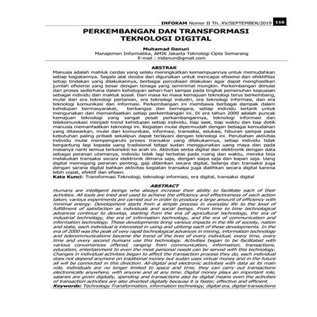 perkembangan teknologi di zaman sekarang | PDF