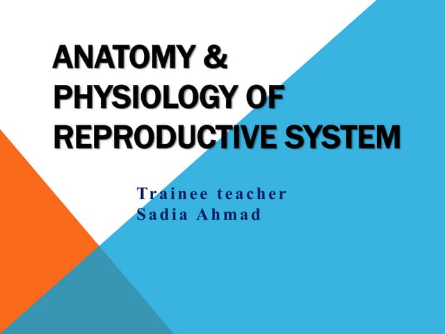 Reproductive system 6º grade | PPT