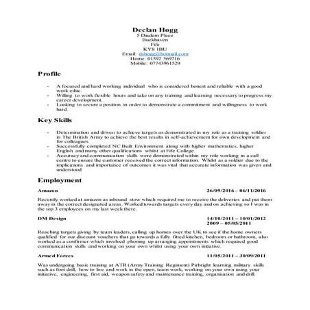 New CV - Matt Smith | DOCX