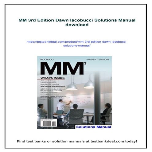 MM 3rd Edition Dawn Iacobucci Solutions Manual | PDF