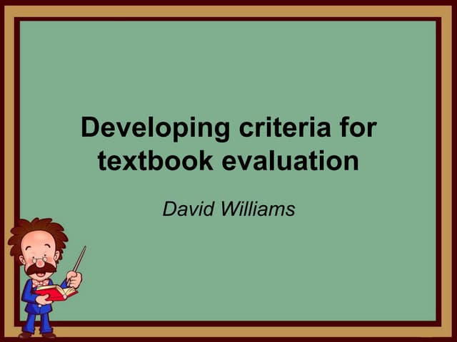 Textbook Evaluation Checklist | DOC