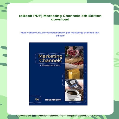 (eBook PDF) Marketing Channels 8th Edition | PDF