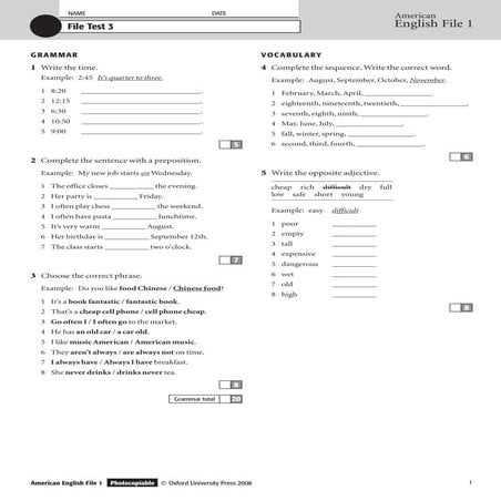 american english-1-file-test-3 | PDF