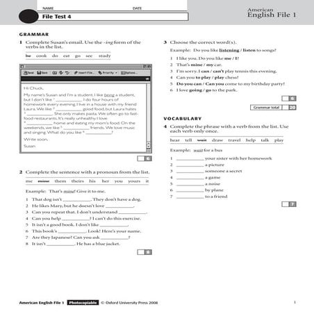 american english-1-file-test-4 | PDF