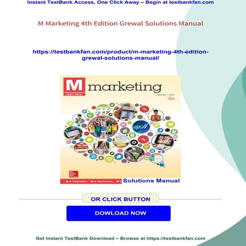 M Marketing 4th Edition Grewal Solutions Manual | PDF