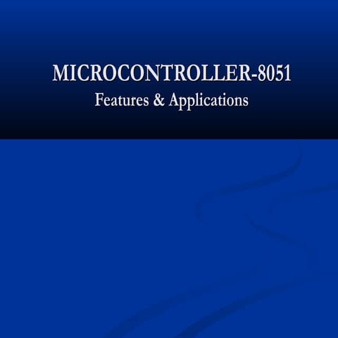 Microcontroller 8051 Ppt Ppt