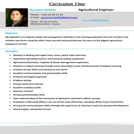 CV Oussama Hedhili (EN) | PDF